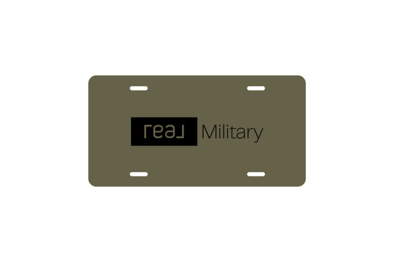 Real Millitary | License Plate | AgentStore.com