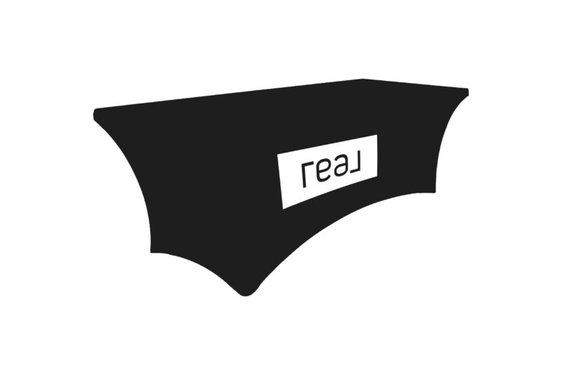 Real | 6 ft. Stretch Table Throw 3-sided with Custom Print | AgentStore.com