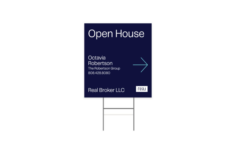 Real | 24x24 Open House Sign | AgentStore.com