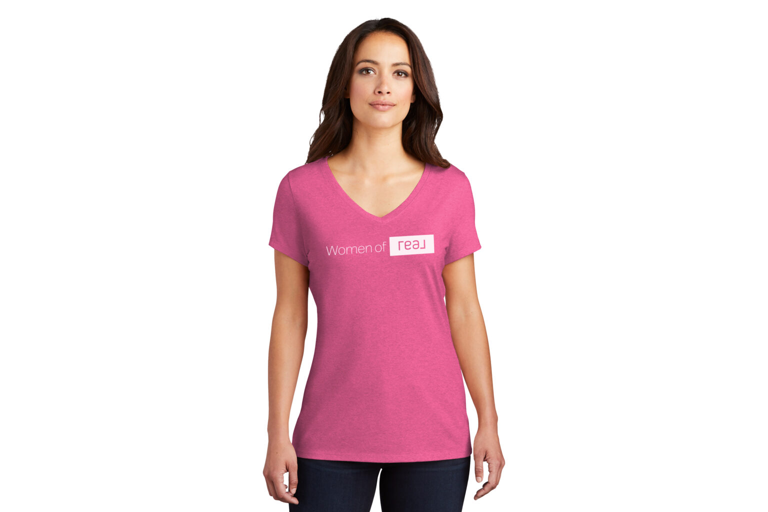 Women of Real | District® Women’s Perfect Tri® V-Neck Tee | AgentStore.com