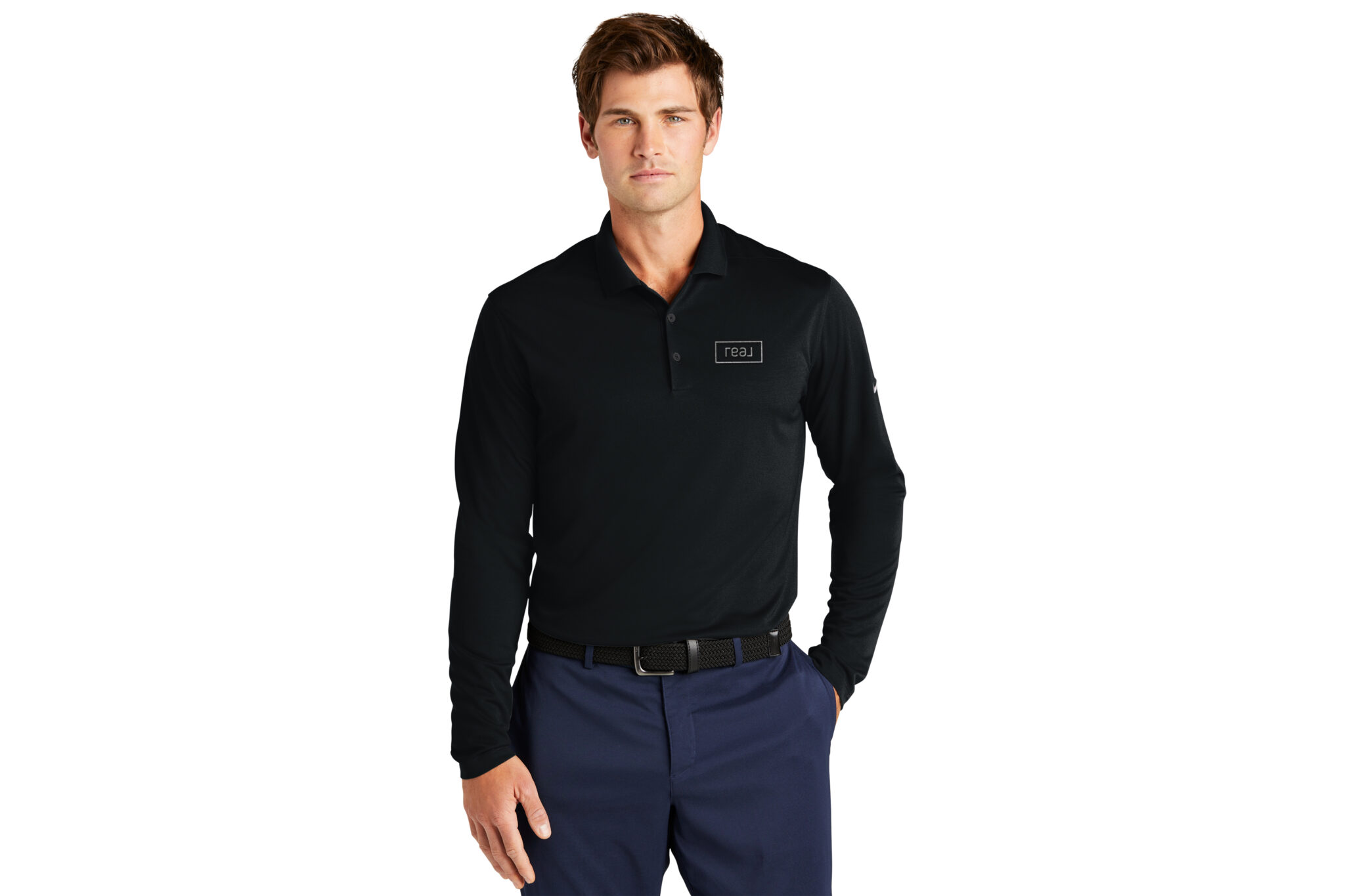Real | Nike Mens Long Sleeve Polo | AgentStore.com